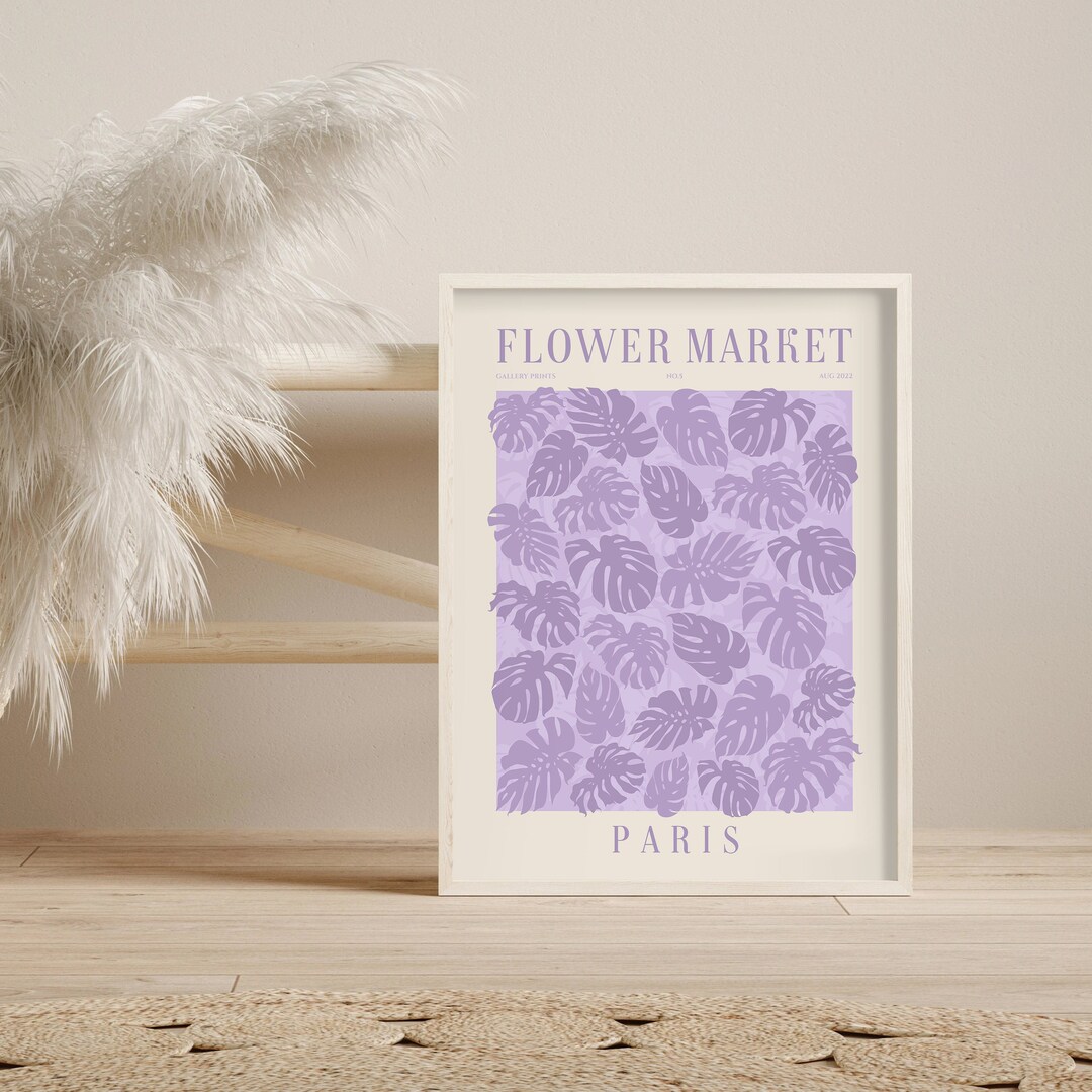 Flower Market, Aesthetic Poster, Paris Flower Market, Flower Market ...