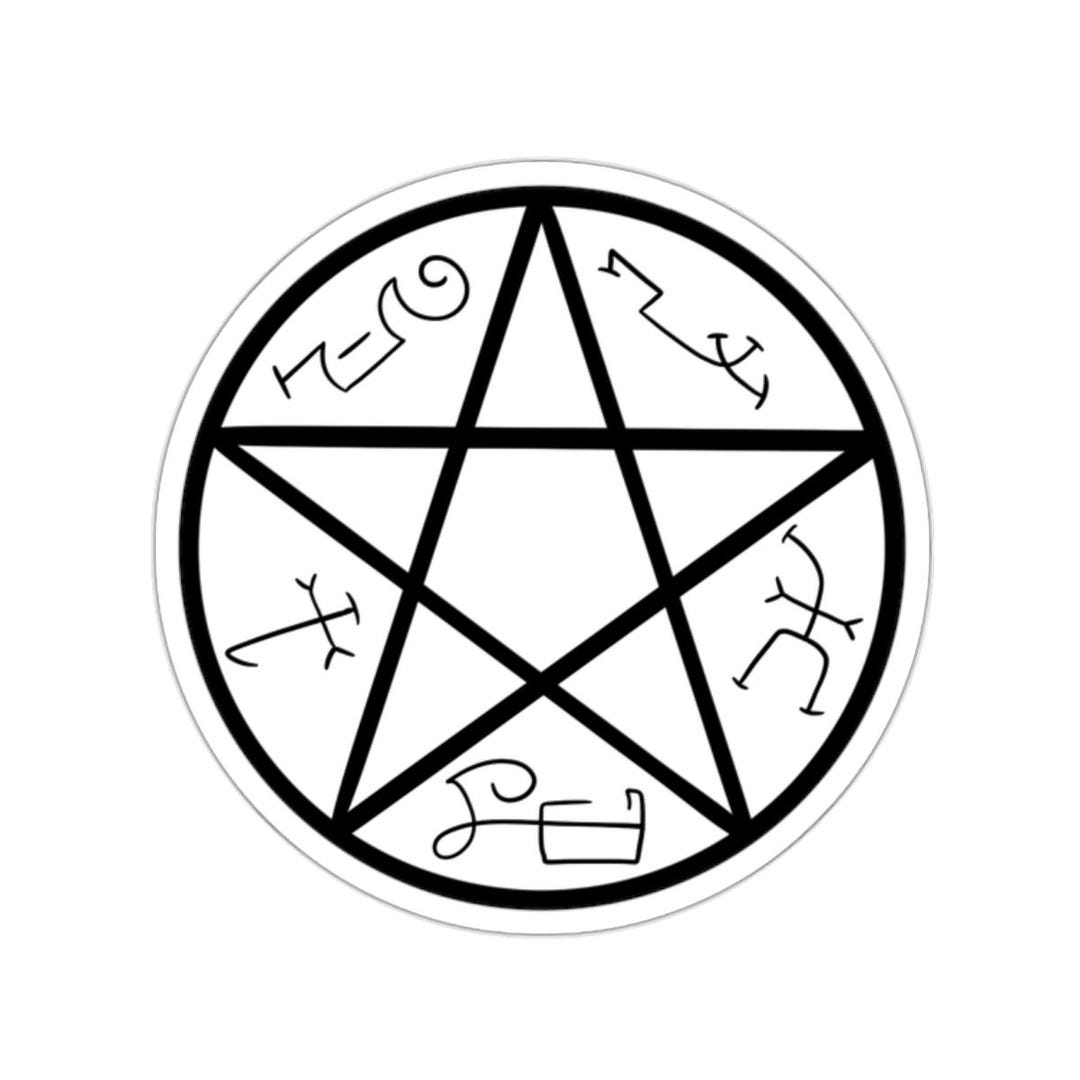 Supernatural Devils Trap Symbol (white) Kiss-cut Sticker - Etsy
