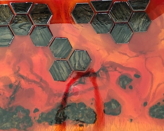 Volcanic Lava Epoxy Resin River Gaming Table - Etsy