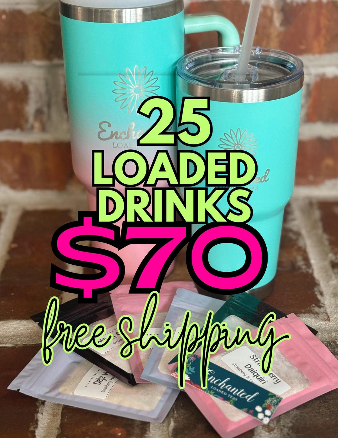 25 Loaded Drink Packets – 32oz Sugar-free Drink Mix | Bold Flavor & Fun ...