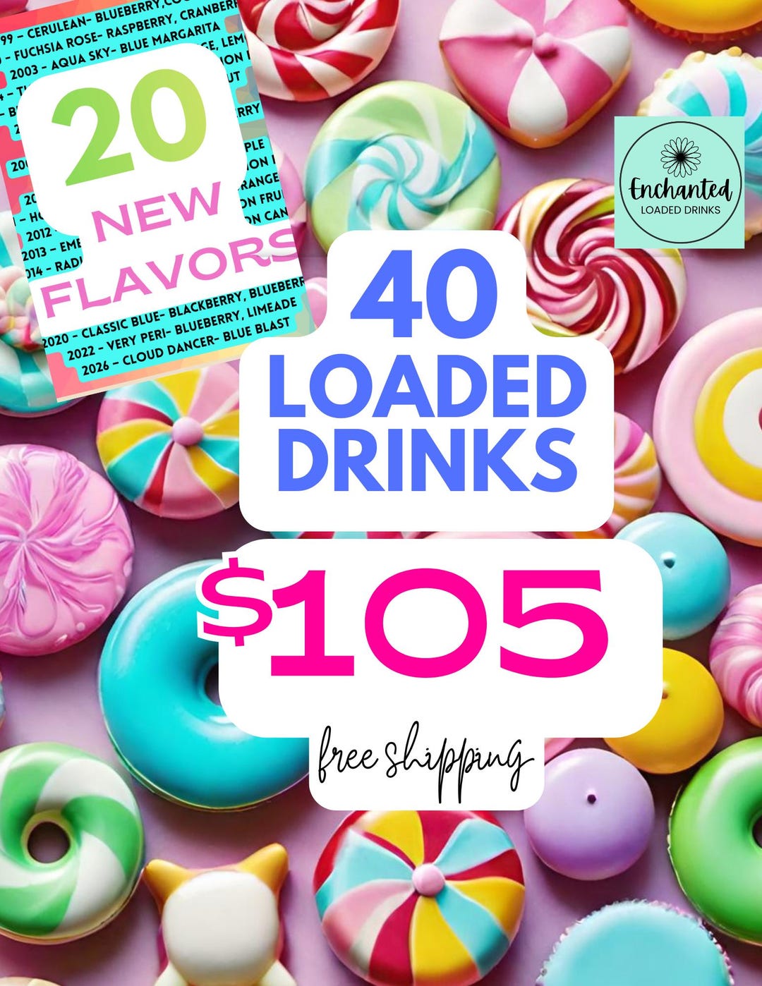 40 Loaded Drink Packets – 32oz Sugar-free Drink Mix | Bold Flavor & Fun ...