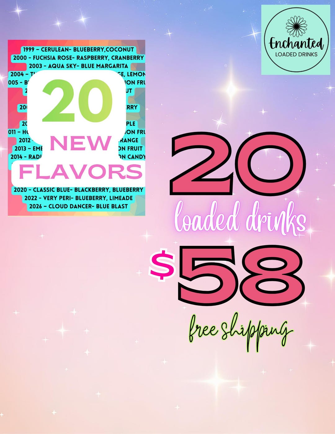 20 Loaded Drink Packets – 32oz Sugar-free Drink Mix | Bold Flavor & Fun ...