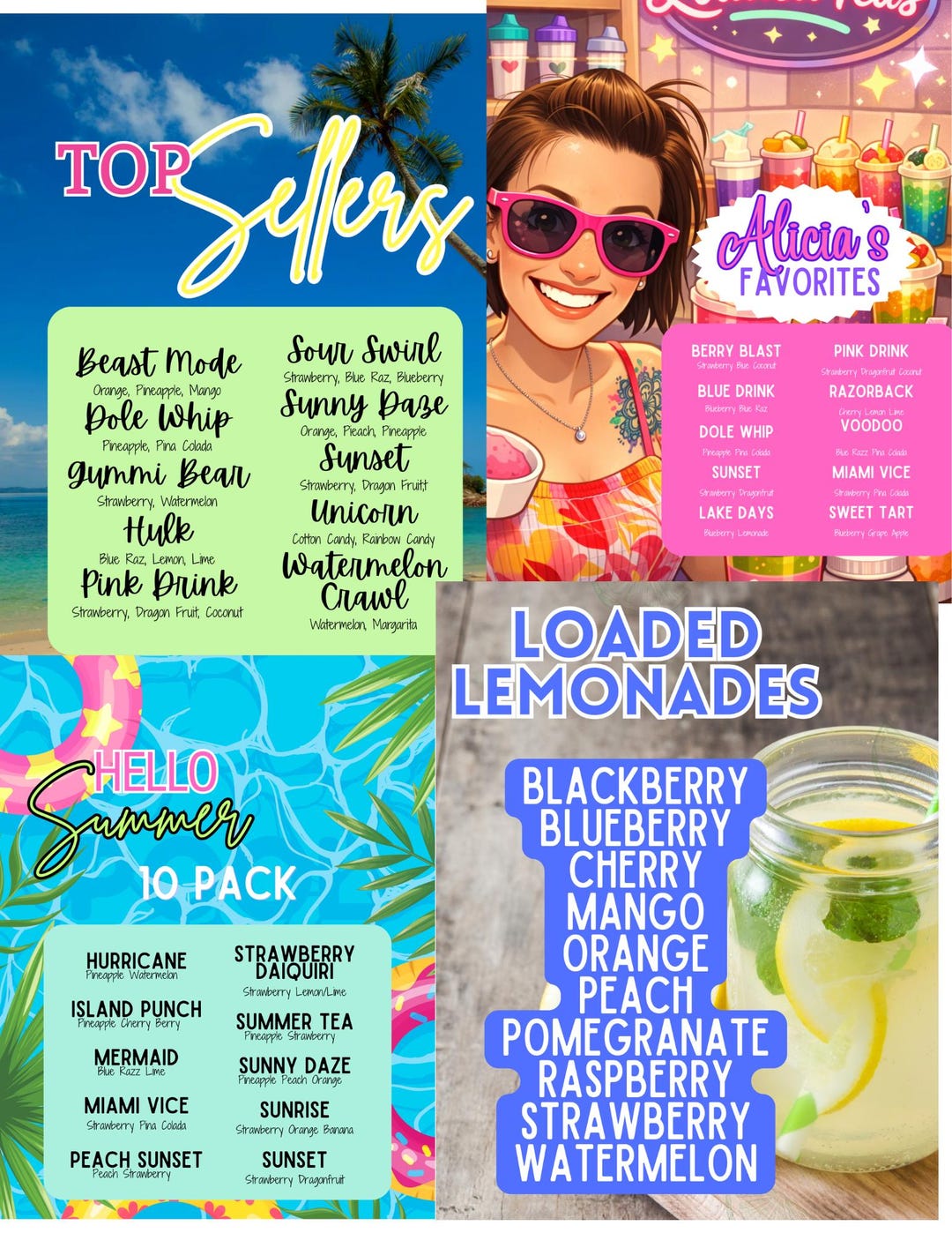 Specialty 10 Packs of Our 5 Star Loaded Drink Packets – 32oz Sugar-free ...