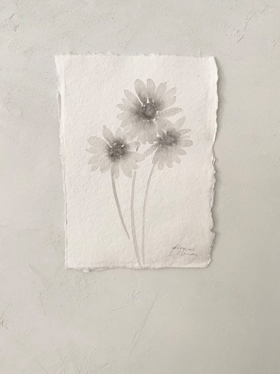 Delicate Flower Study Painting of Daisies Vol.i - Etsy