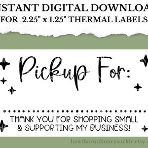 Pick up Sticker, Local Pickup Sticker, Digital Download, Thermal ...