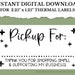 Pick up Sticker, Local Pickup Sticker, Digital Download, Thermal ...