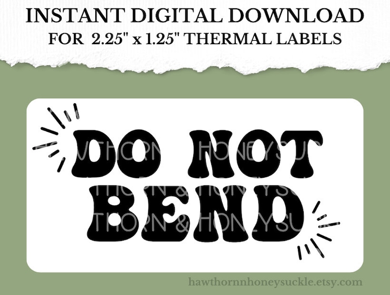 PNG Sticker Download, Do Not Bend Sticker, Small Business Sticker, 2.25 ...