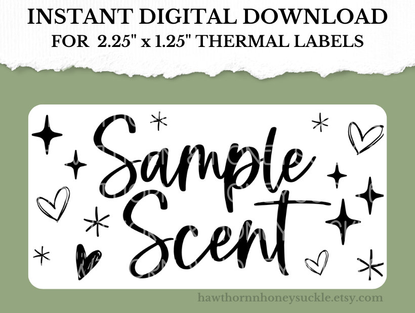 PNG Sticker Download, Freshie Scent Label, Small Business Sticker, 2.25 ...