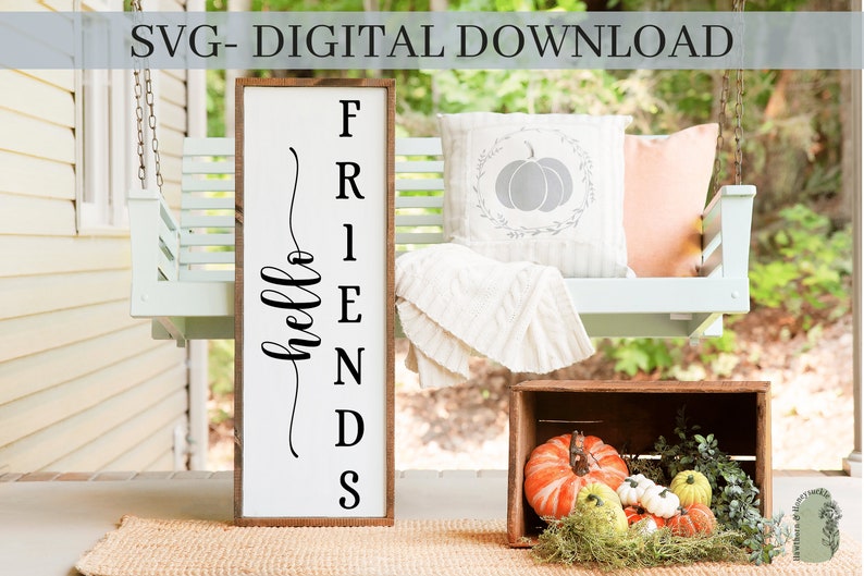 Hola amigos svg, letrero de madera svg, png, archivo de corte para ...