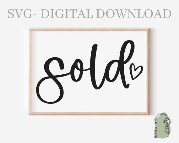 Sold Svg Real Estate Sold Svg Wood Sign Svg Sold Sign New | Etsy