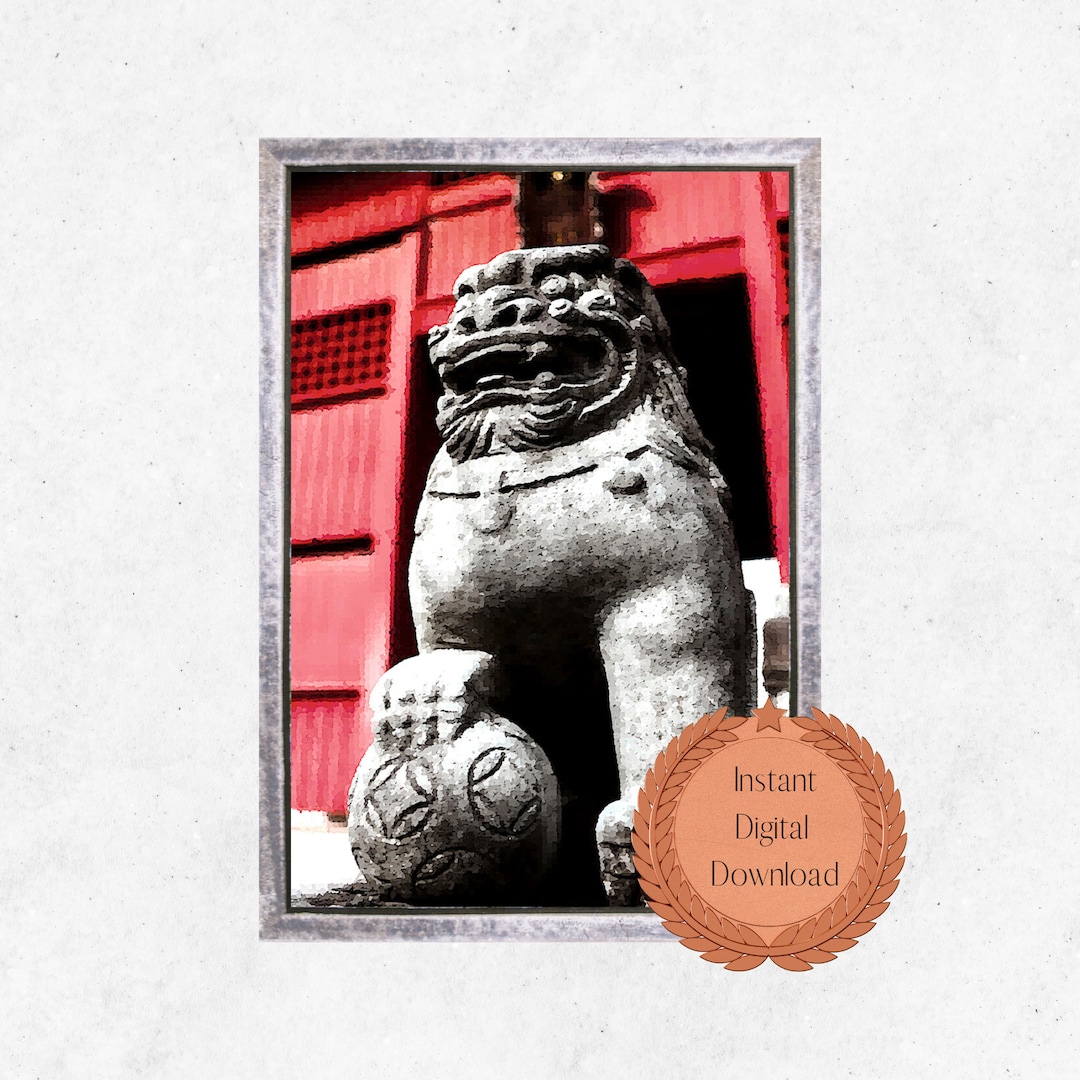 Okinawa Shisa Okinawa Printable Wall Art Digital Download Gift Idea ...