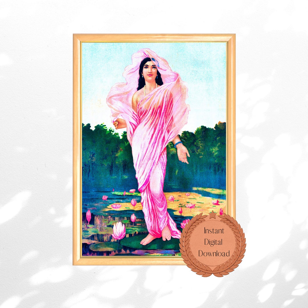 Raja Ravi Varma Digital Download, Aapi Art Print, Telugu Art, Tamil ...