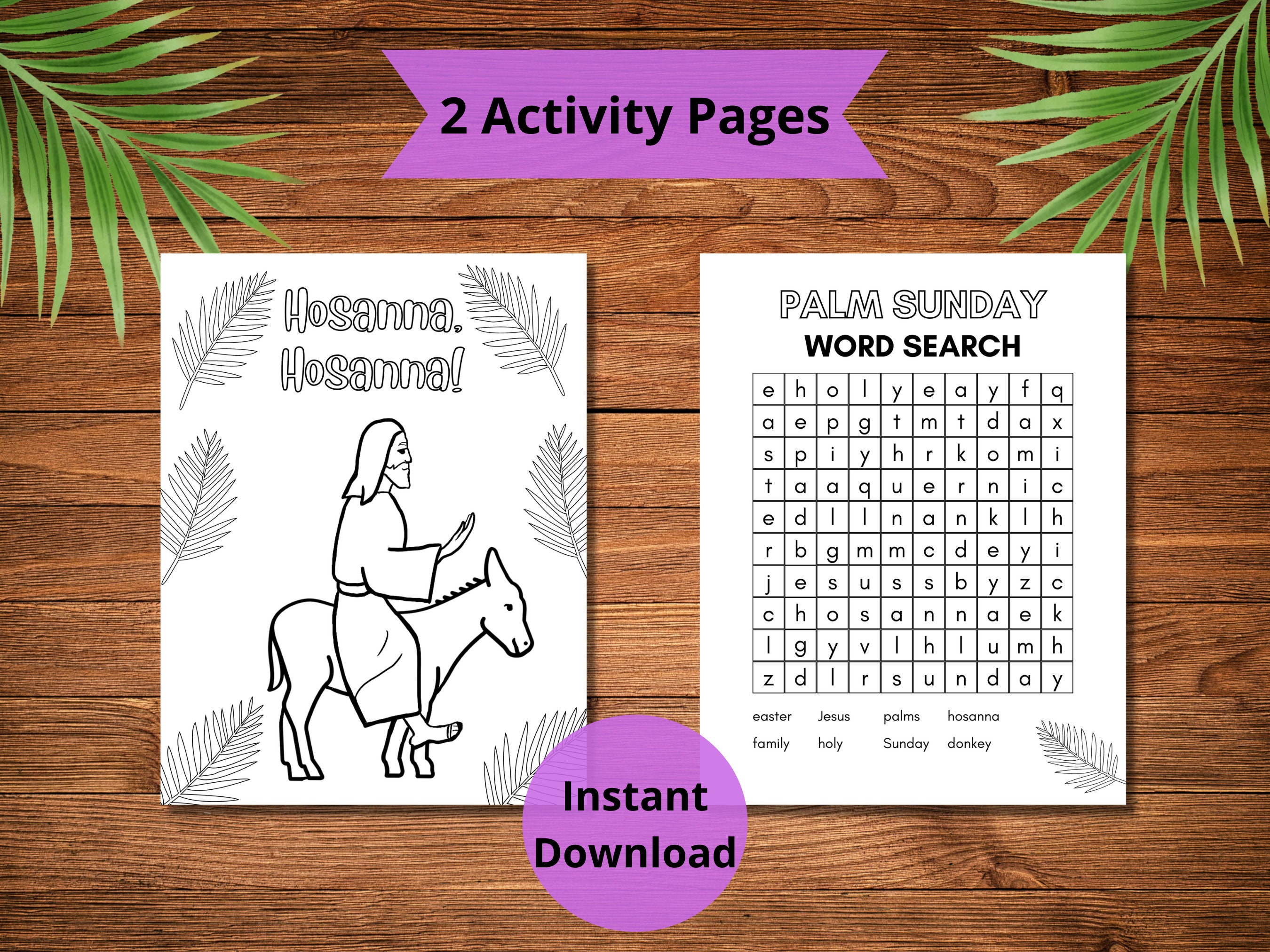 Palm Sunday Word Search
