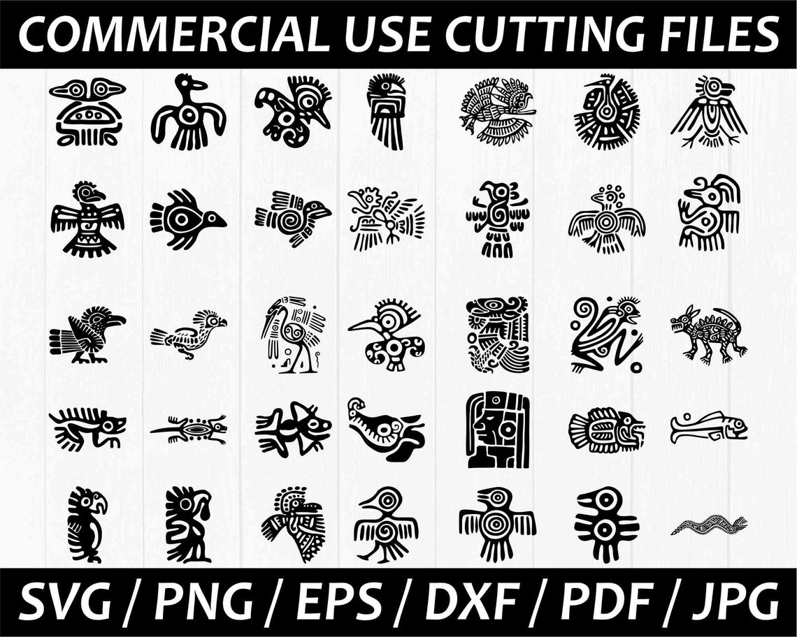 35 Aztech Maya Inca, Svg, Dxf, Eps, Pdf, Jpg. Digital Download, Laser ...