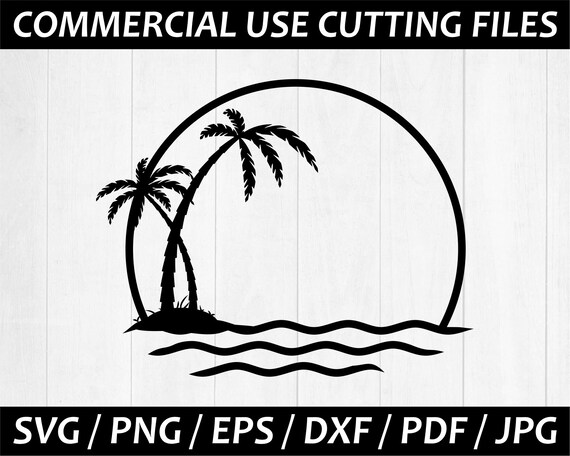 Palm Trees Digital Download Png Svg Dxf Eps Pdf Jpg. - Etsy