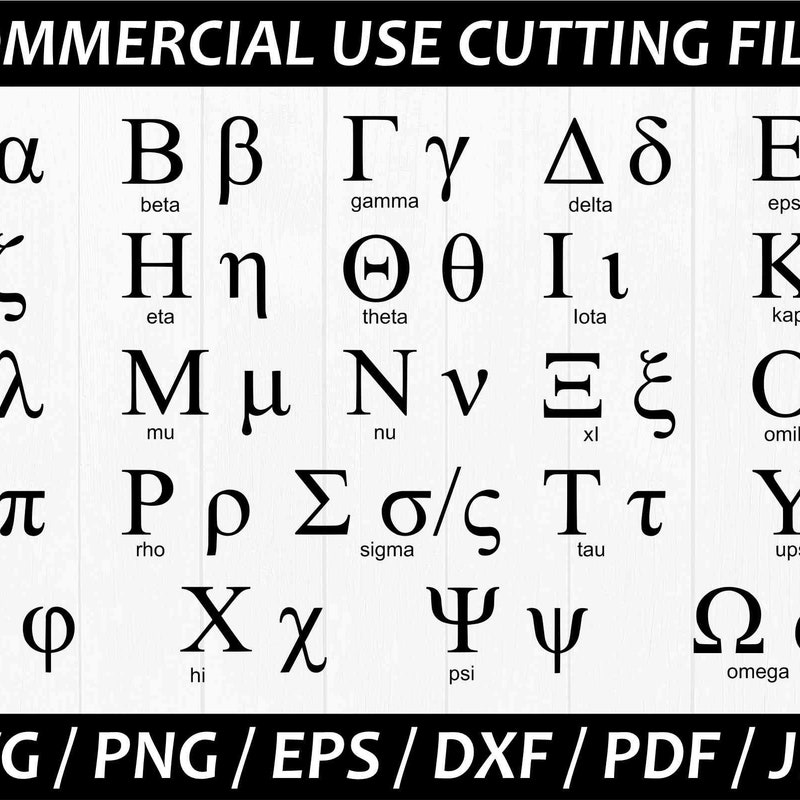Greek Letter Stencils - Etsy