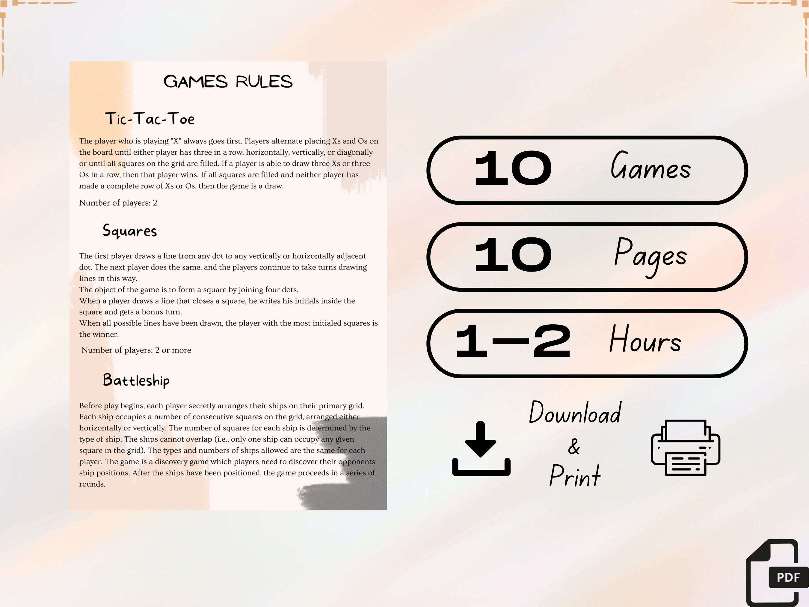 Party Games | Paper Printable Games | Nostalgic Games | Kids Games ...