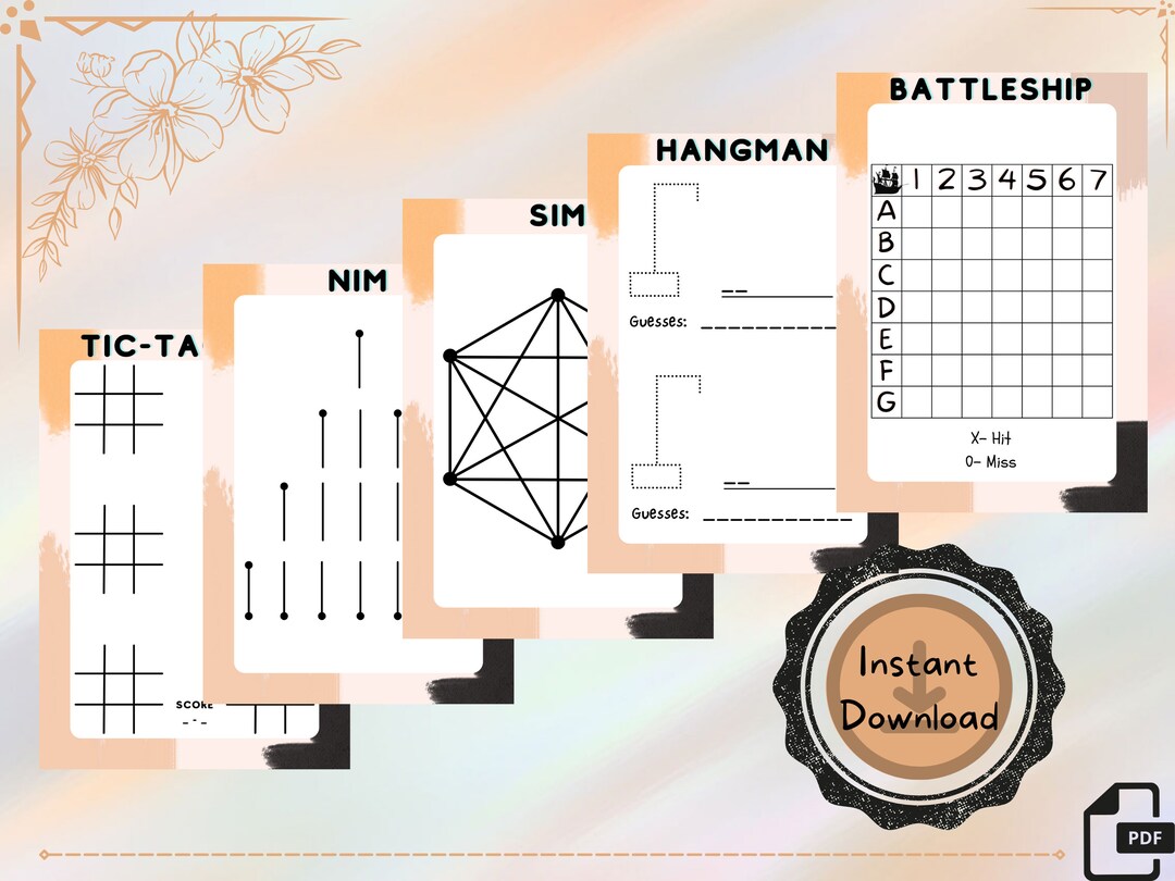 Party Games Paper Printable Games Nostalgic Games Kids - Etsy