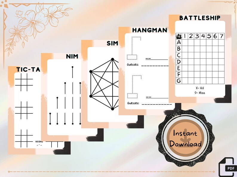 Party Games | Paper Printable Games | Nostalgic Games | Kids Games - Etsy