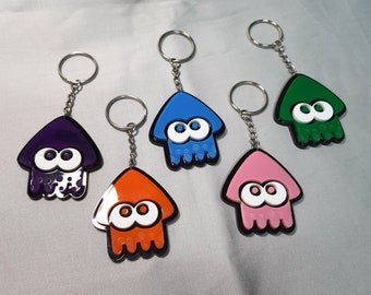Cute Squid Keychain - Etsy