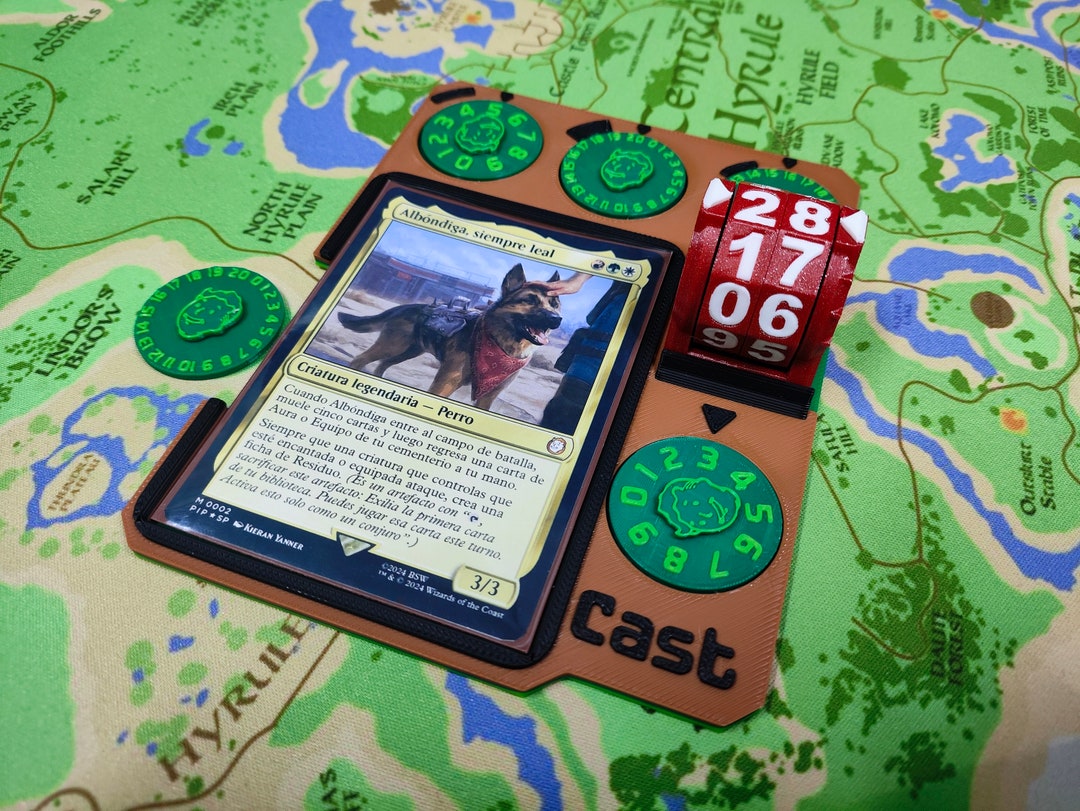 Commander EDH Tray Panel With Life Spinner Counter - Fallout Pipboy ...