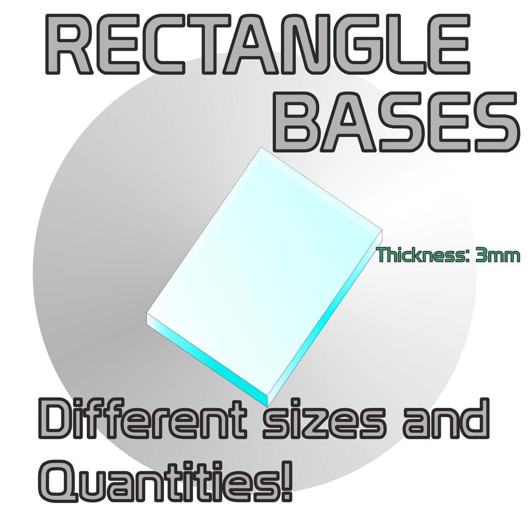 Acrylic Cristal Rectangle Bases Different Sizes and Quantities Plastic ...
