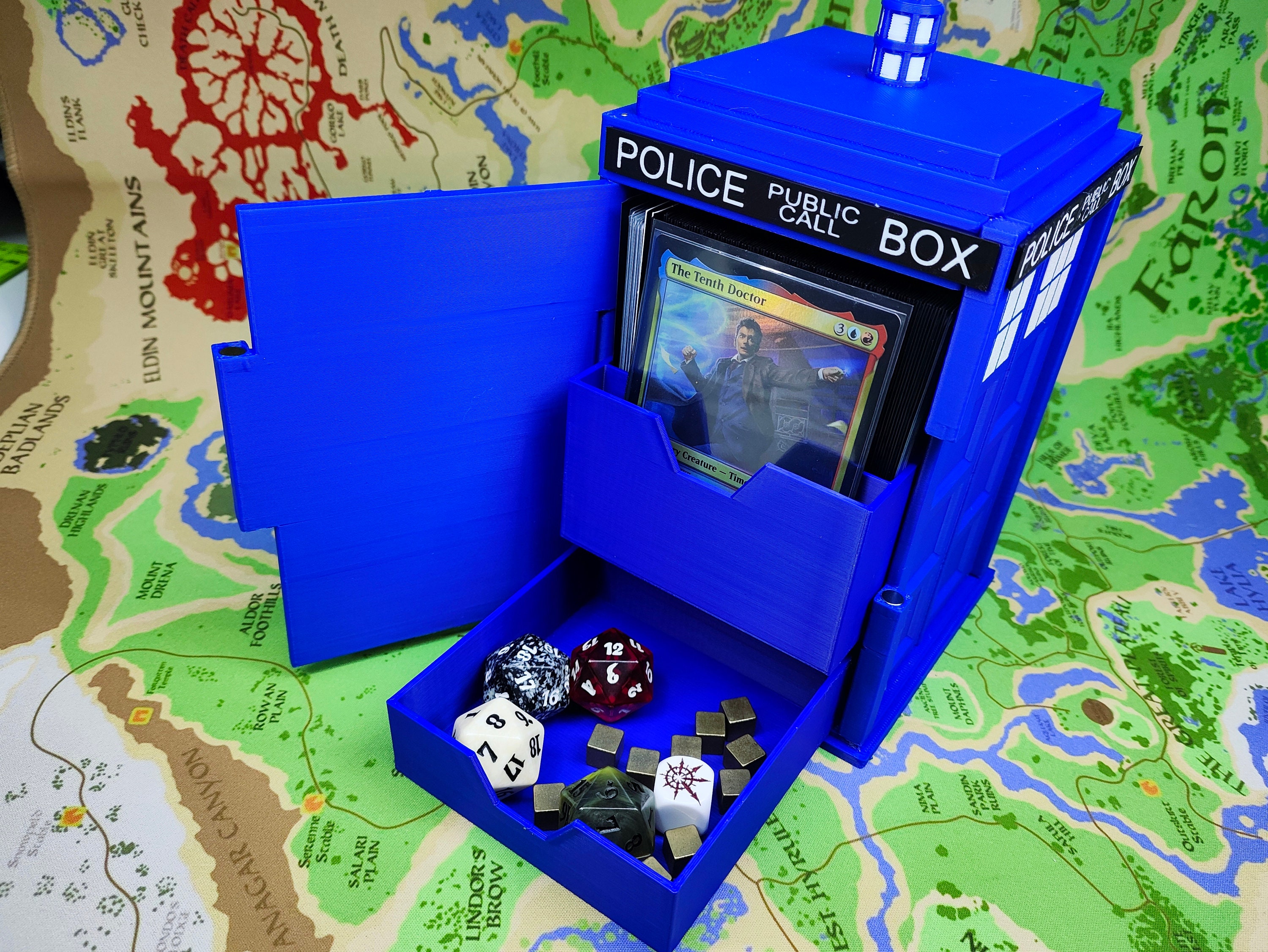 Tardis Space Box Dr Who MTG Magic the Gathering EDH Commander Deck Box ...