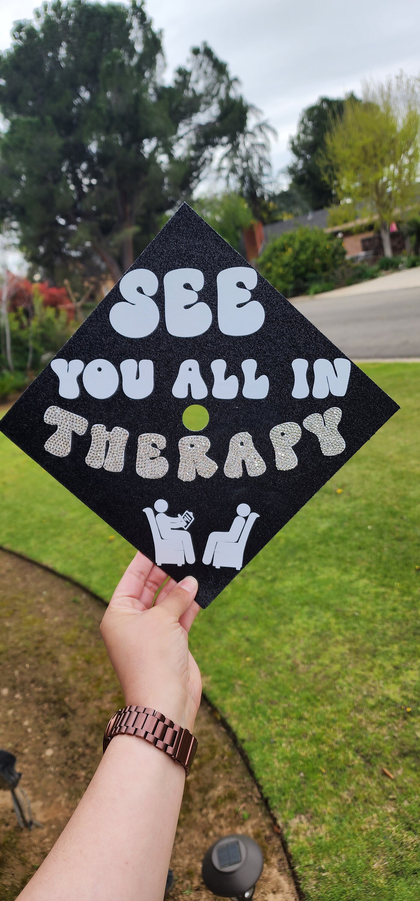 Custom I Will See You All in Therapy Grad Cap Topper - Etsy