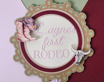 First Rodeo Cake Topper (red) - Etsy
