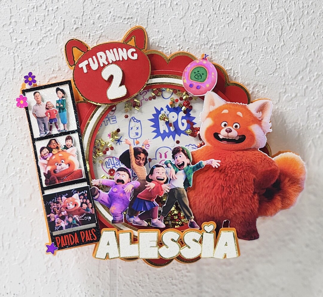 Turning Red Inspired Shaker Cake Topper - Etsy