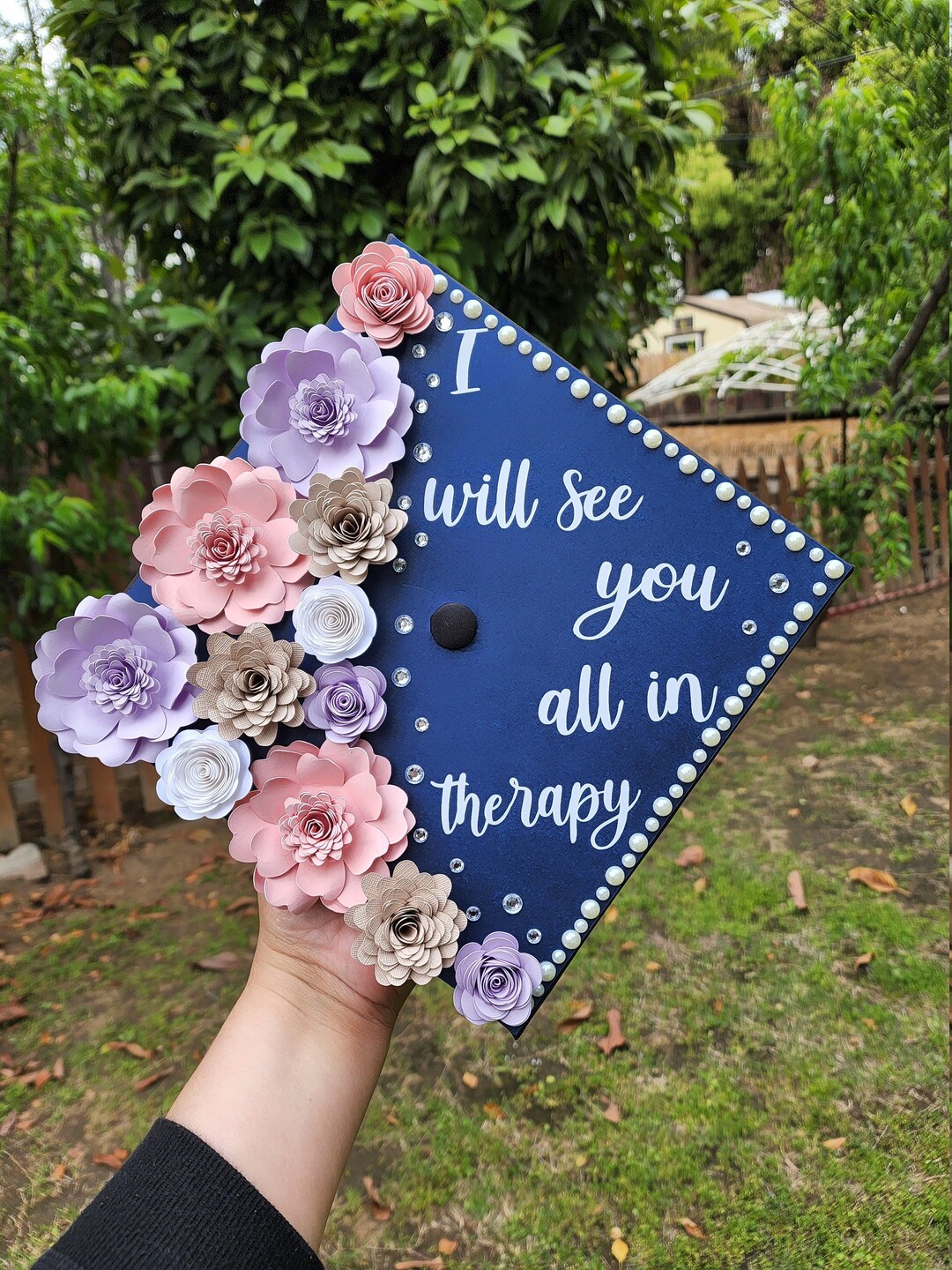 Custom I Will See You All in Therapy Grad Cap Topper - Etsy