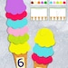 Ice Cream Scoops Count, Stack & Play, Printable Counting Activities ...
