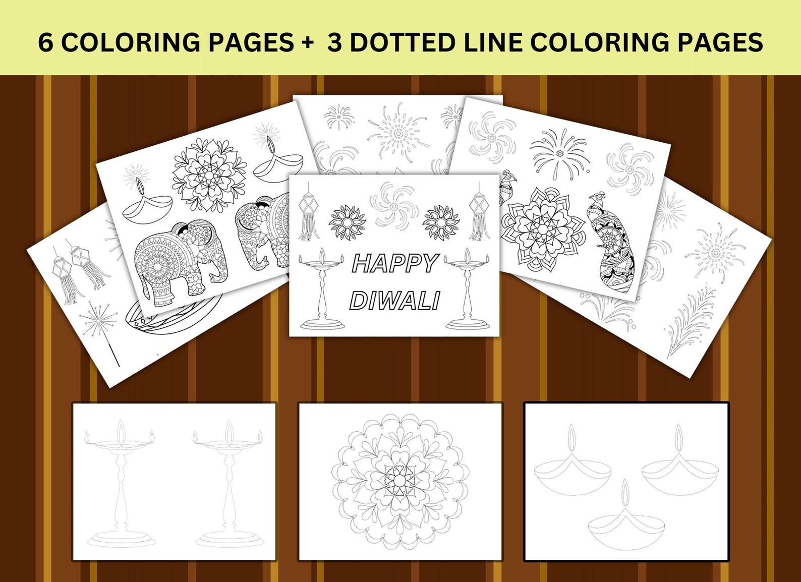 Diwali Activity/coloring Pages, Diwali Party Activity for Kids, Diwali ...