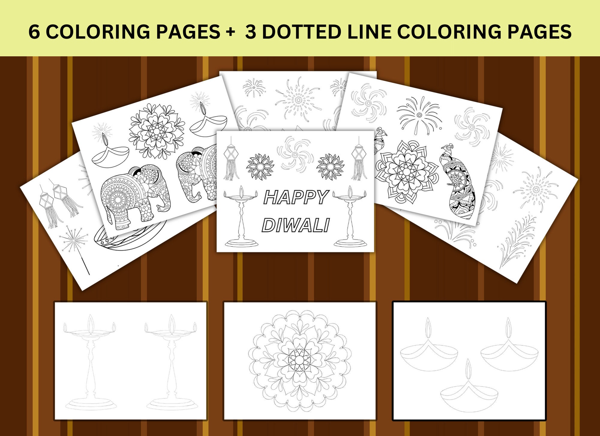 Diwali Activity/coloring Pages, Diwali Party Activity for Kids, Diwali ...