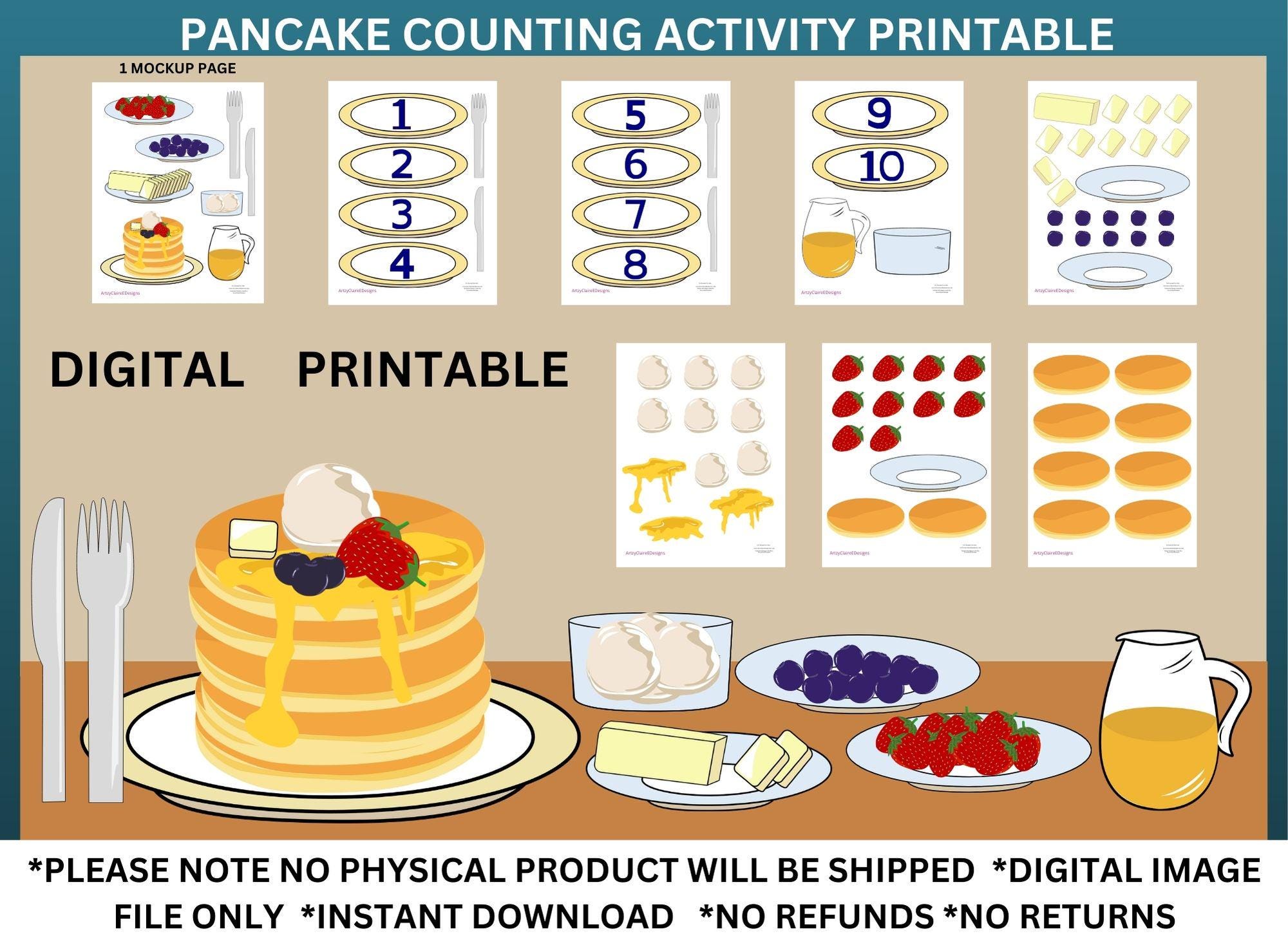 Ice Cream Scoops Count, Stack & Play, Printable Counting Activities ...