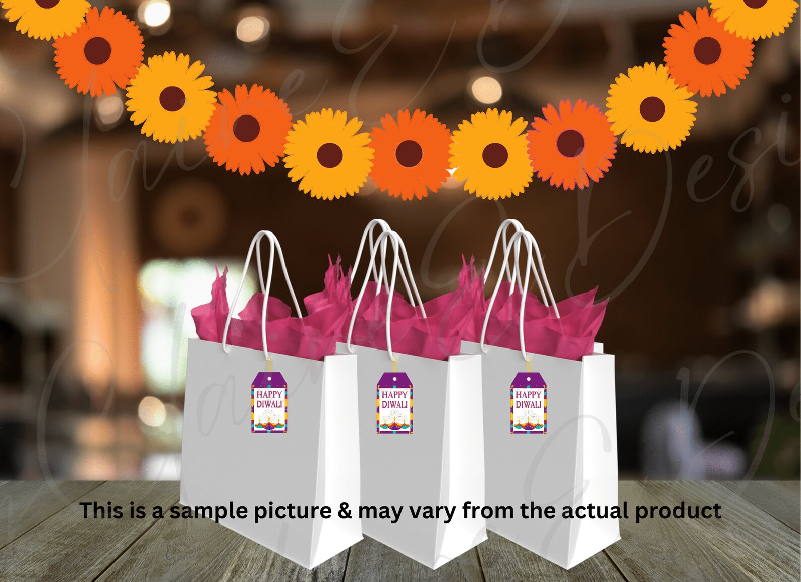 Printable Diya Diwali Gift Tag, Diwali Gift Box Tag, Diwali Thank You ...