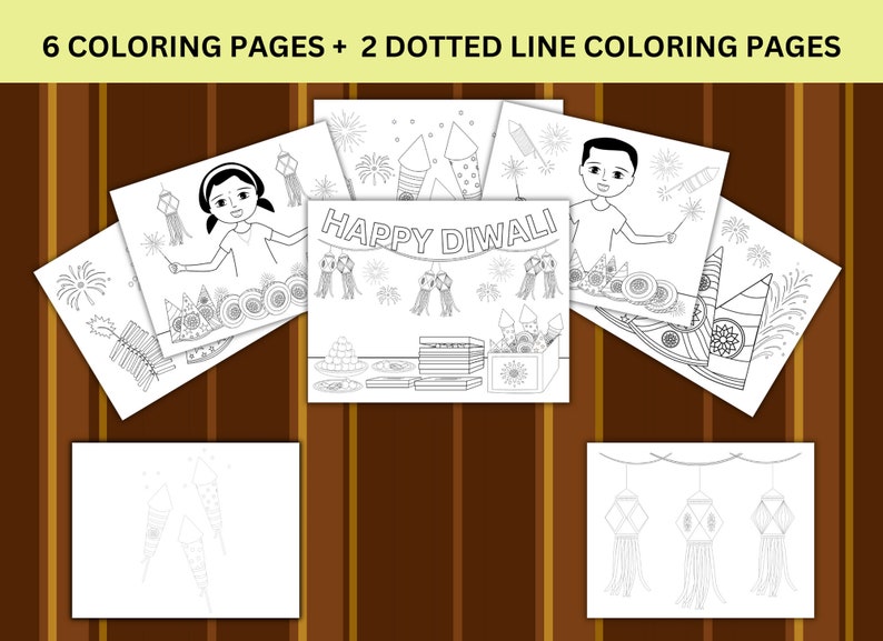 Diwali Activity/coloring Pages for Kids, Diwali Party Activity for Kids ...