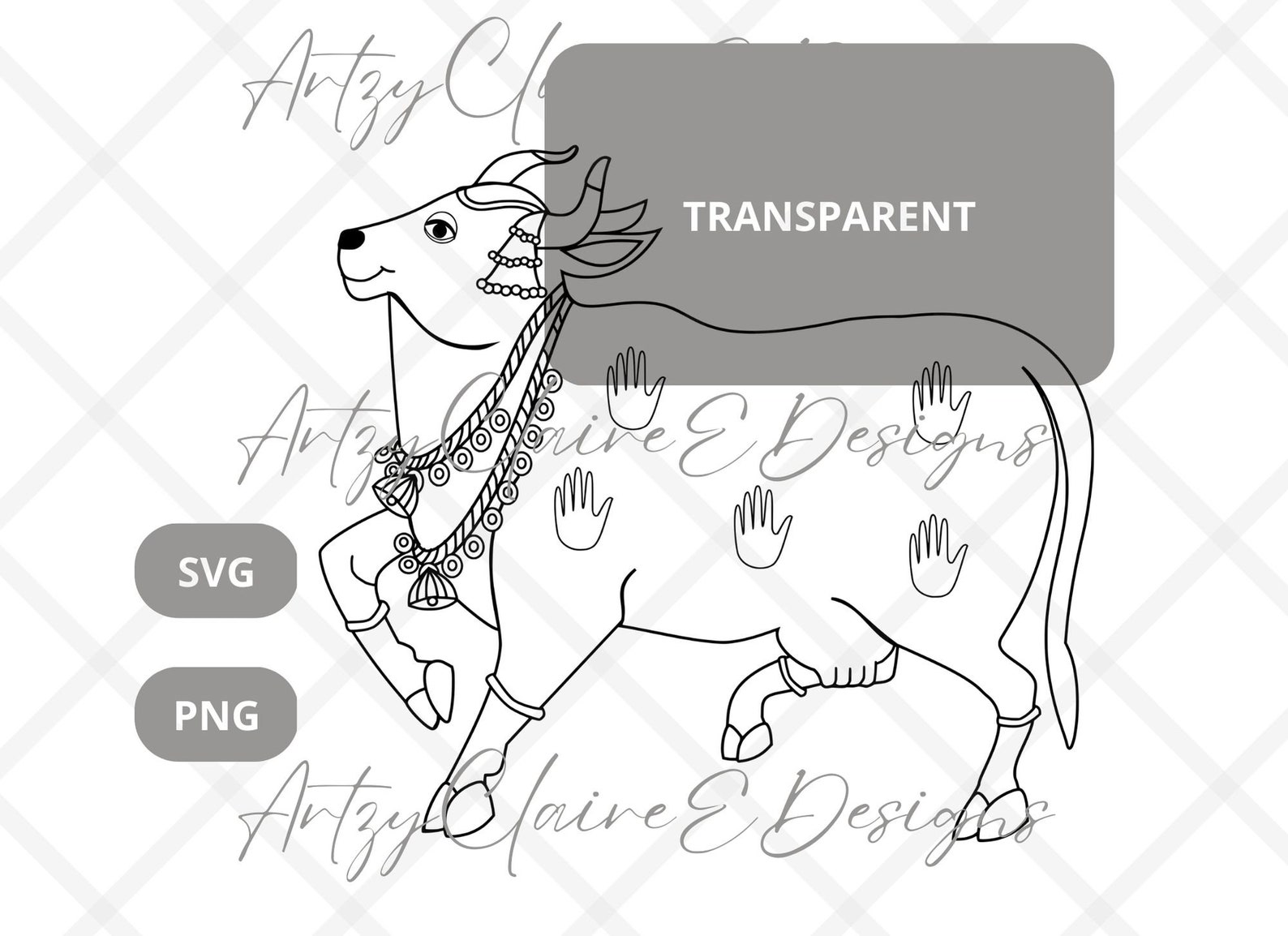 Pichwai Cow – Digital Download DIY Art for Hindu Festivals, Pongal ...