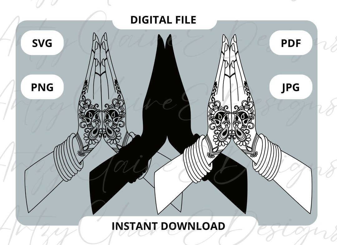 Namaste Hand Gesture, Indian Welcome/thank You Sign Bangles/ornaments ...
