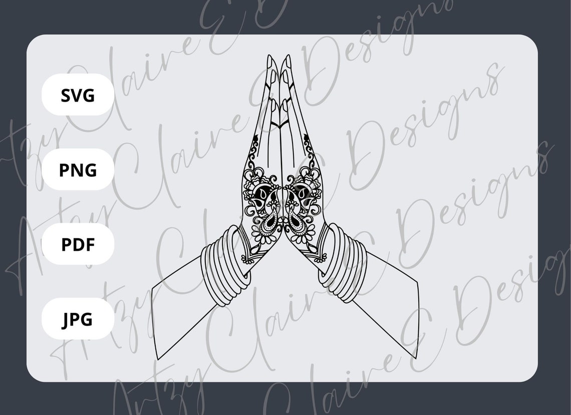 Namaste Hand Gesture, Indian Welcome/thank You Sign Bangles/ornaments ...