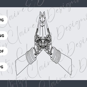 Namaste Hand Gesture, Indian Welcome/thank You Sign Bangles/ornaments ...