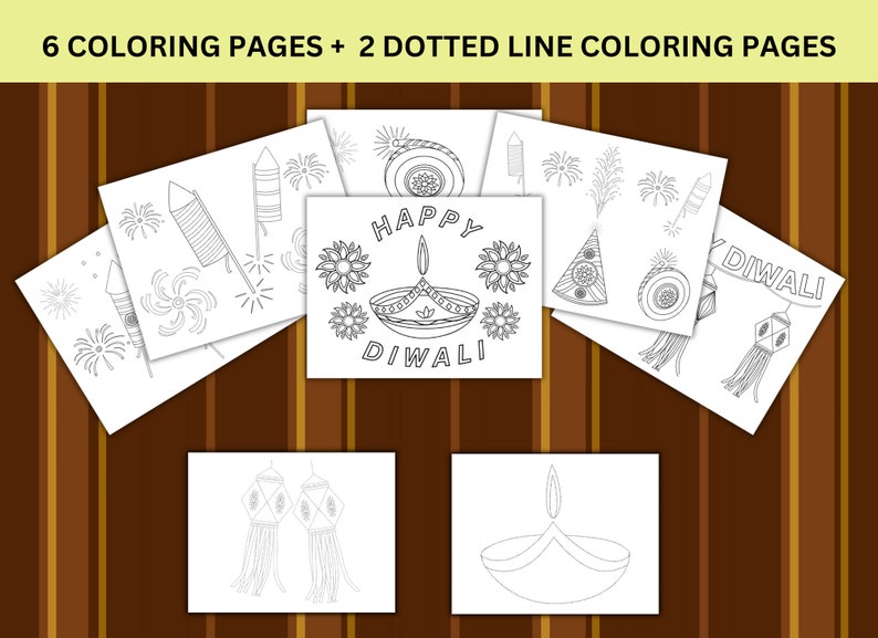 Diwali Coloring/activity Pages, Diwali Party Activity for Kids, Diwali ...
