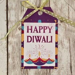 Printable Diya Diwali Gift Tag, Diwali Gift Box Tag, Diwali Thank You ...