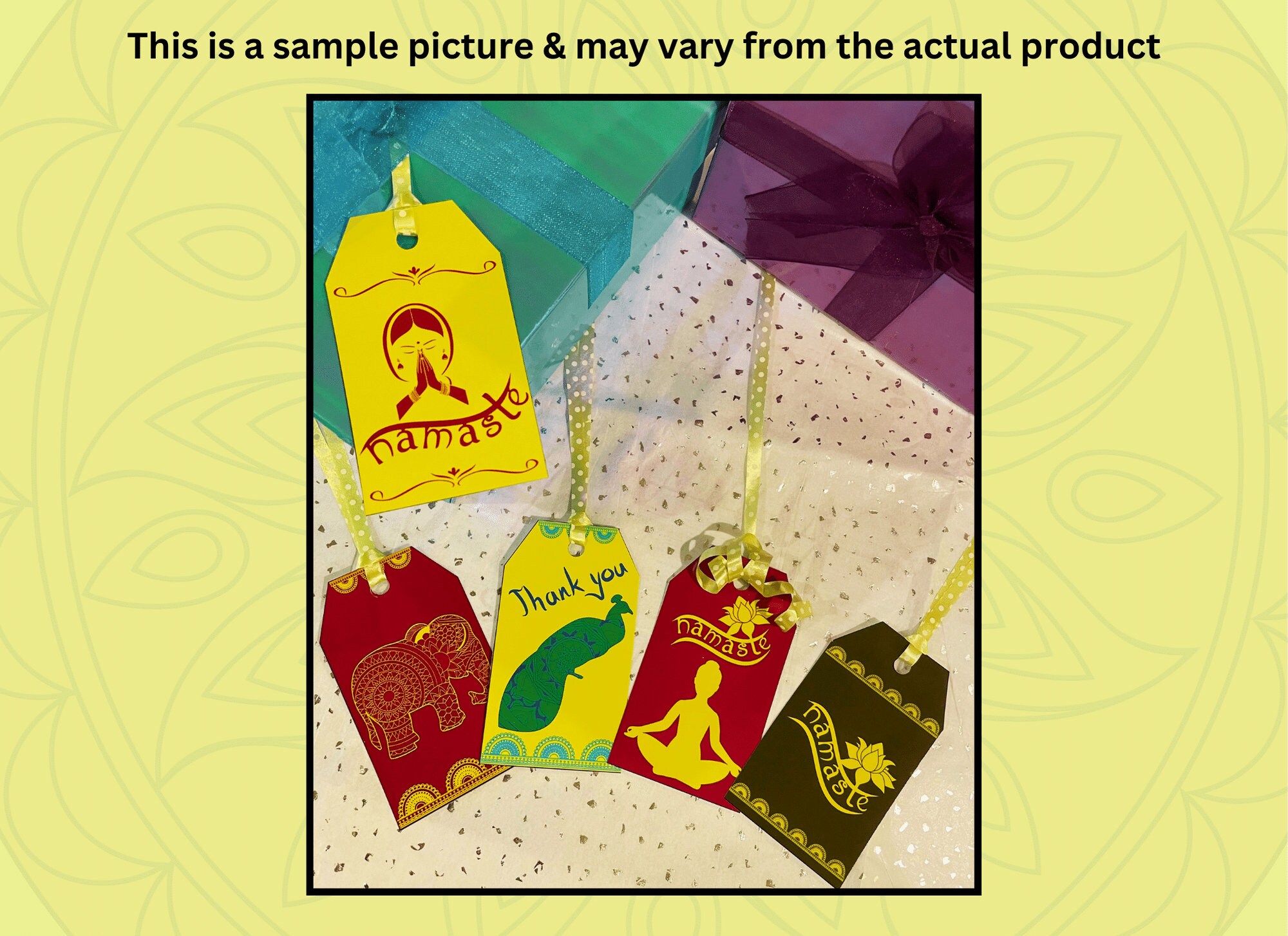 Printable Gift Tag Bundle for Party, Pooja, Festival, Wedding, Namaste ...