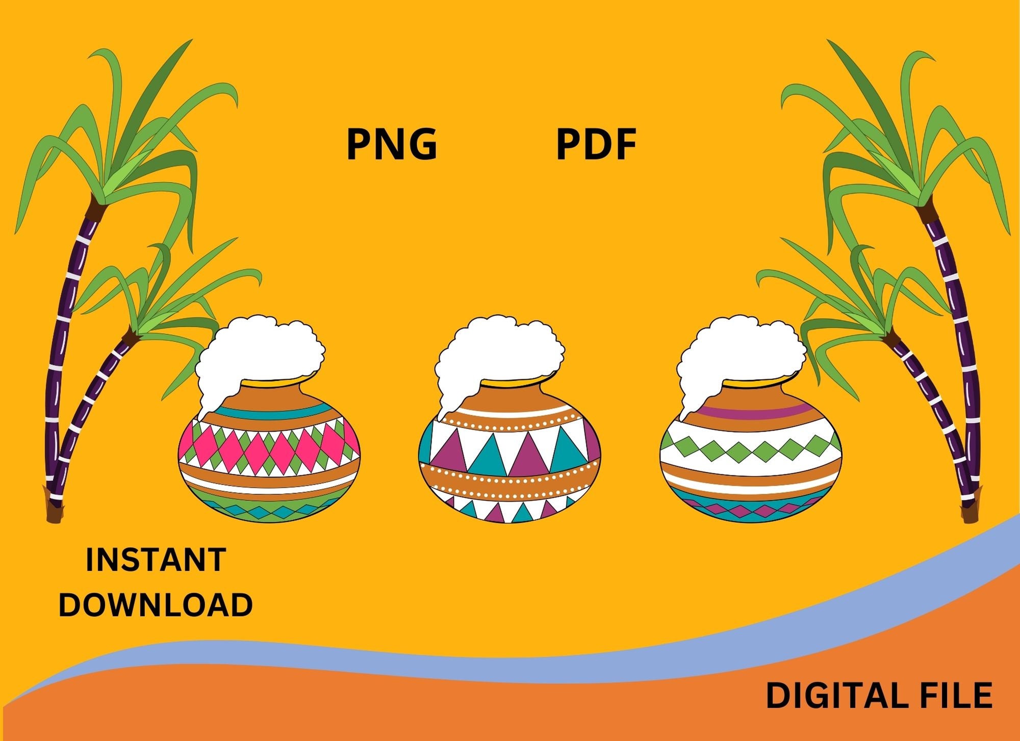 Pongal Pot and Sugarcane Tree, Makar Sankranti Pot, Sankranti Khumbam ...