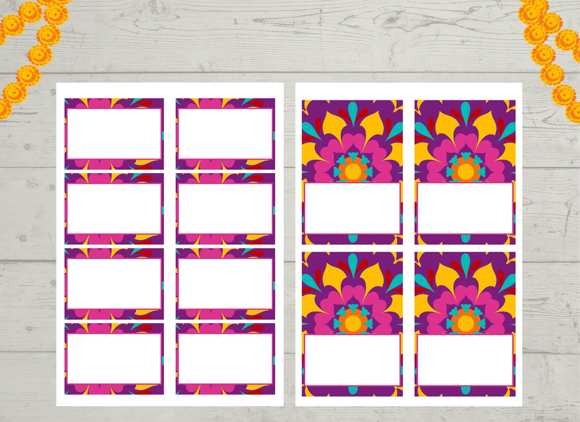 Digital Food Tent Card and Food Label (blank), Diwali Food Label ...