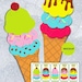 Build Your Ice Cream - Match the Order Activity, Printable Shapes ...