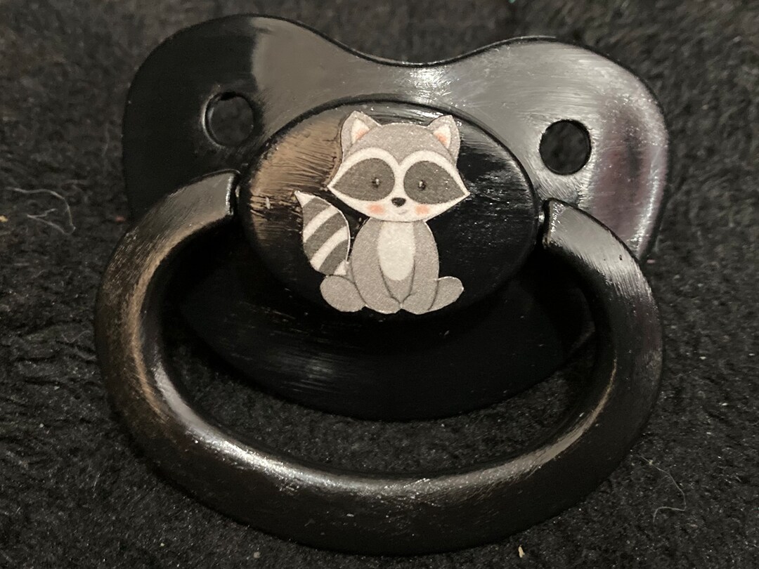 Raccoon Adult Pacifier, Trash Panda Gremlin Little Space Gear - Etsy