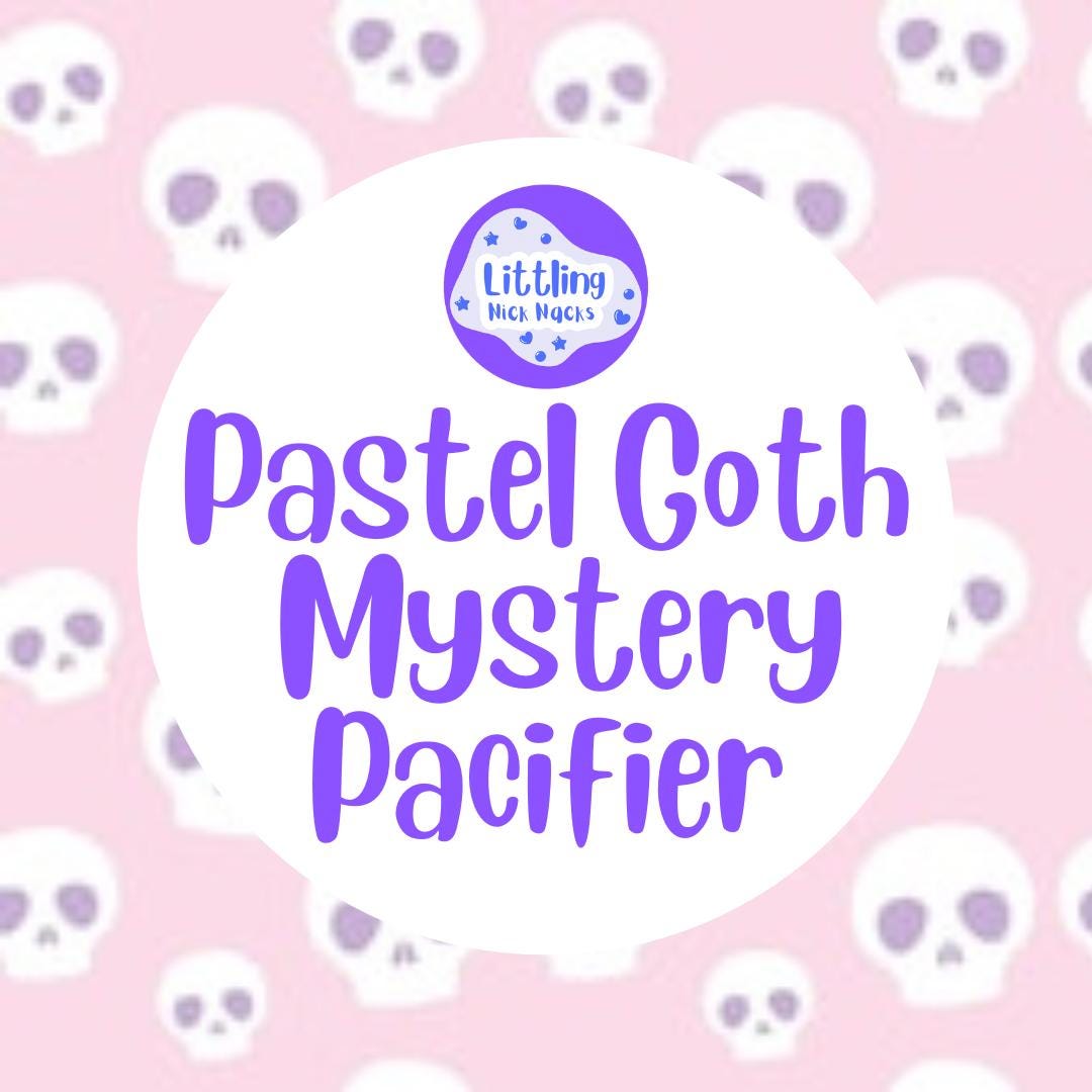 Pastel Goth Mystery Adult Pacifier, Little Space Gear - Etsy