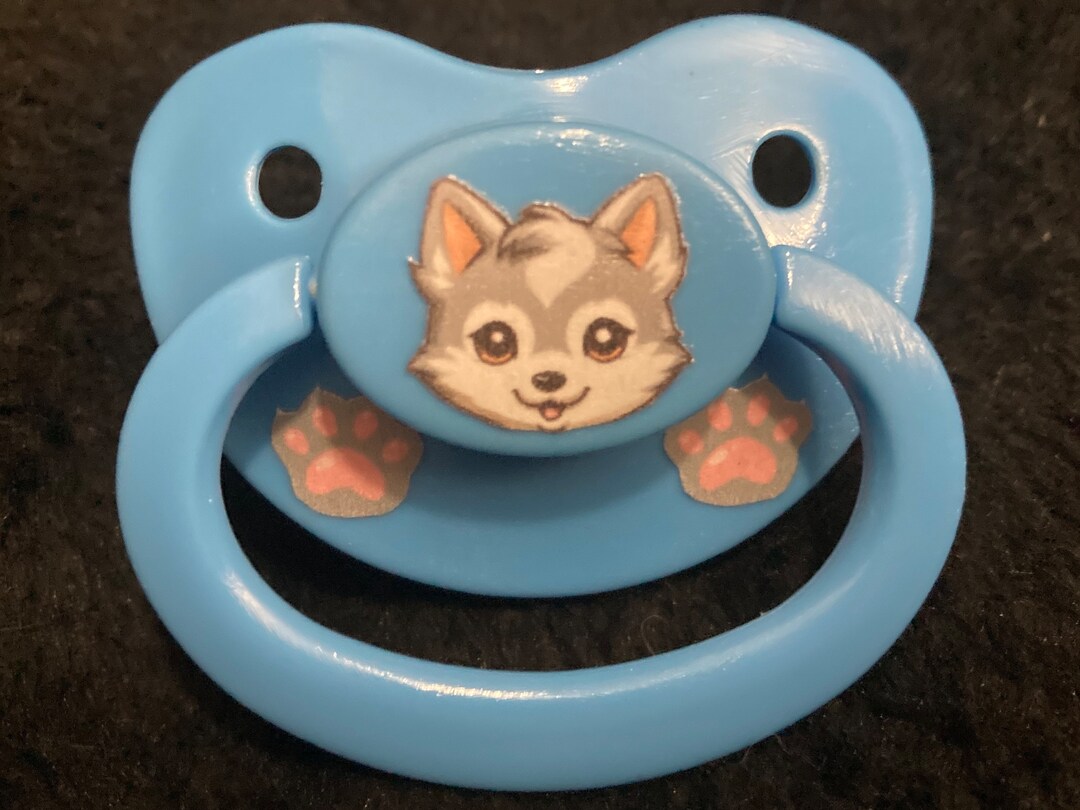 Wolf Head With Paws Collage Adult Pacifier, Little Space Gear - Etsy